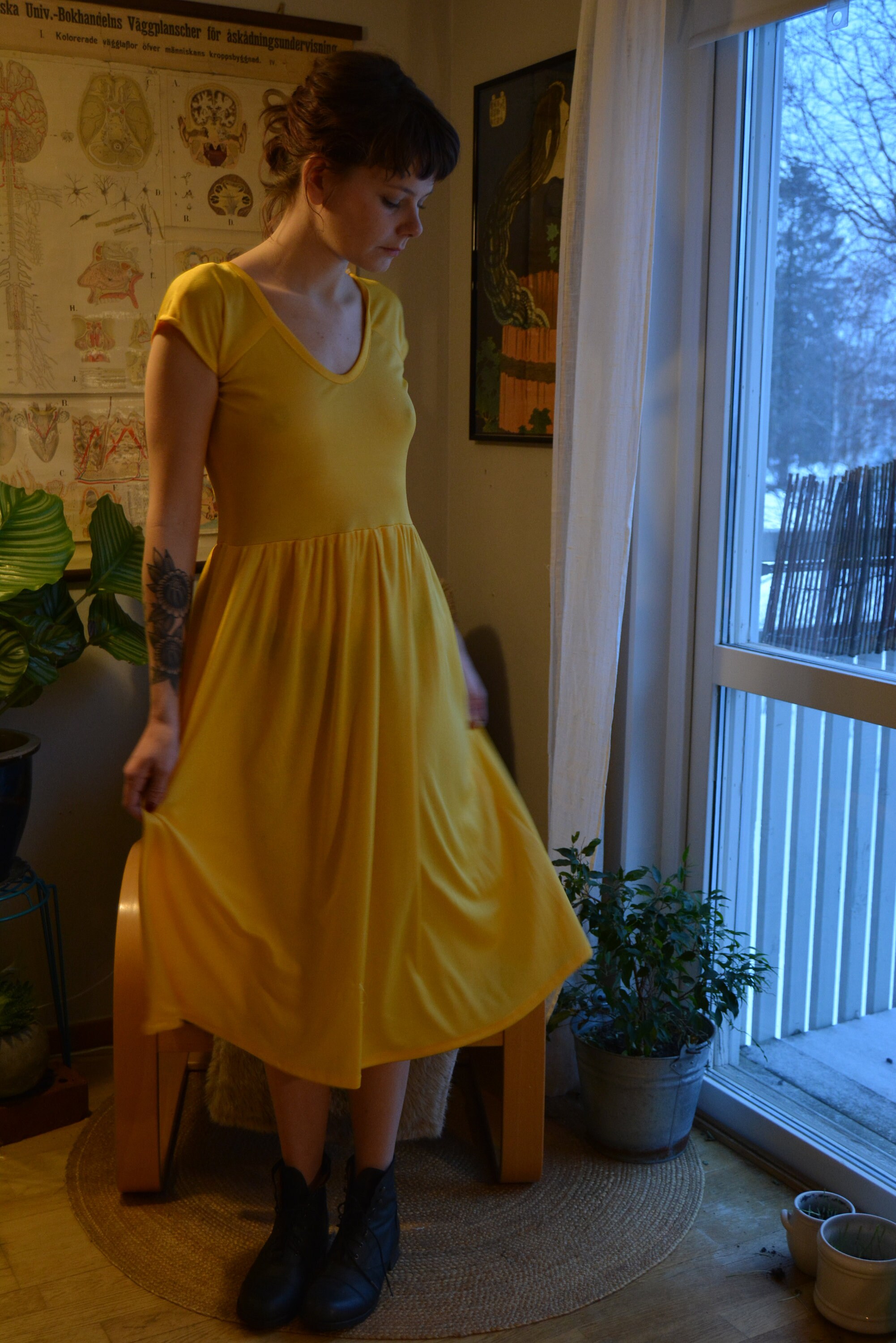Designer David Silverman English Bright Yellow Summer Dress - Etsy