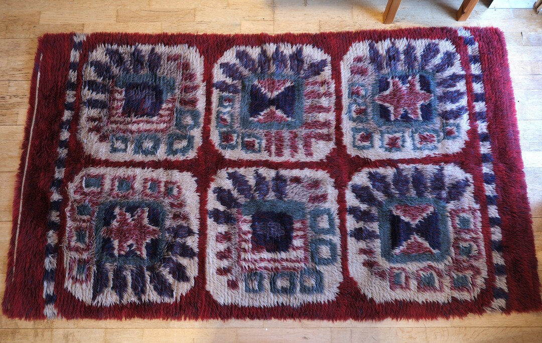 Swedish Rya Rug // Traditional // Long Hair // Vintage - Etsy