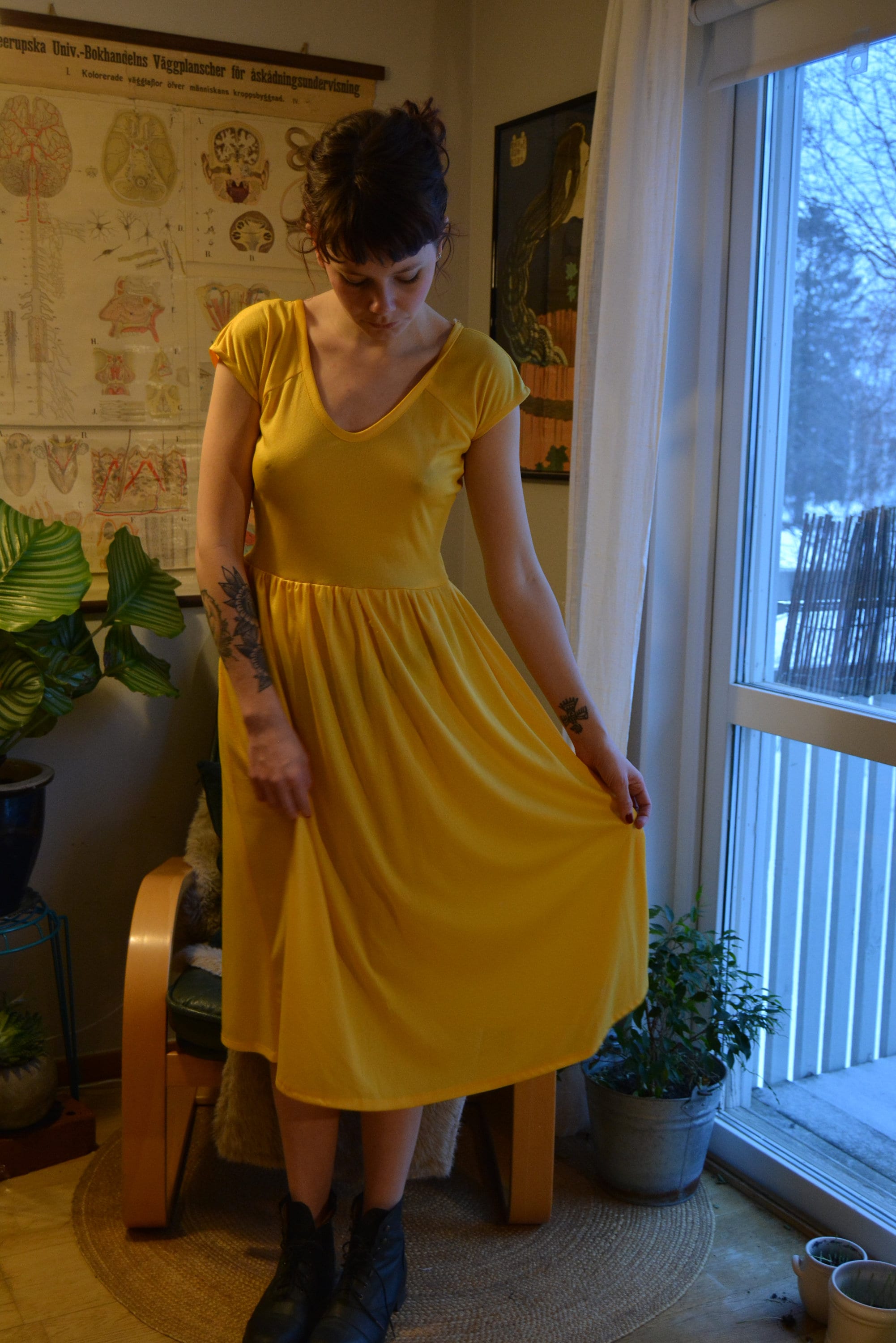 Designer David Silverman English Bright Yellow Summer Dress - Etsy
