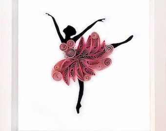 Wall Hangings Ballerina Dancing Girl Paper Quilled Quilling Art ...