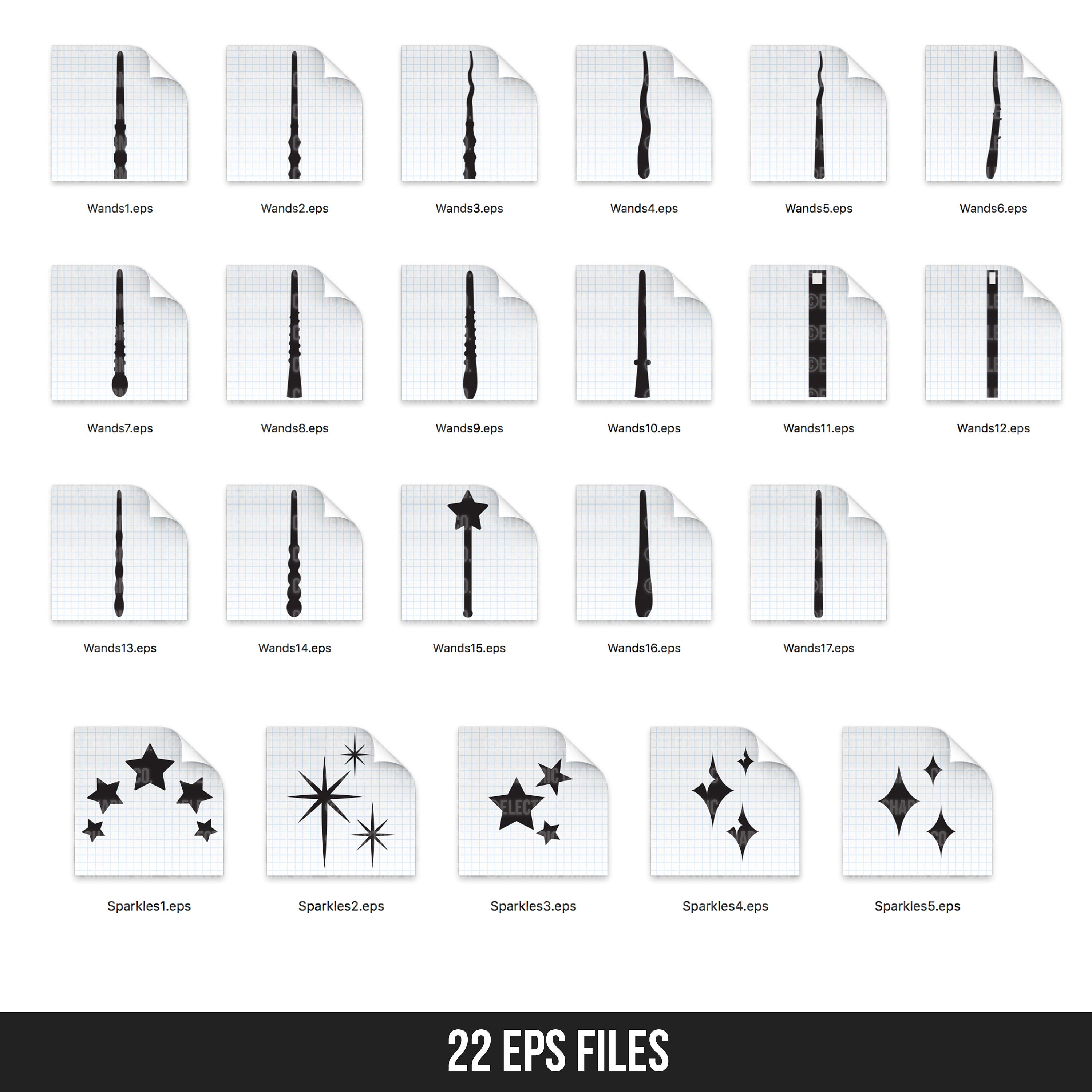 Magic Wand SVG Icon Set | 22 Icons | Magical Vector Set | Magic Wand ...