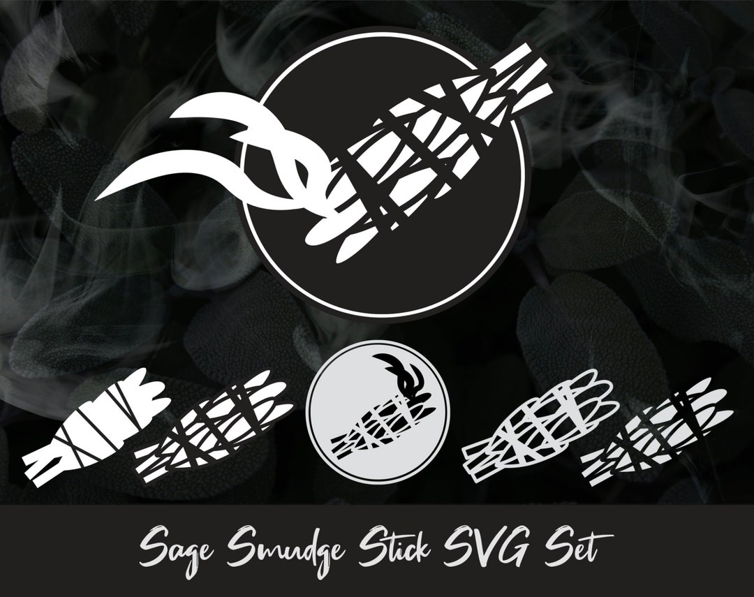 Sage Smudge Stick SVG Set of 10 | Magical Vector Set | Smudge Stick Cut ...