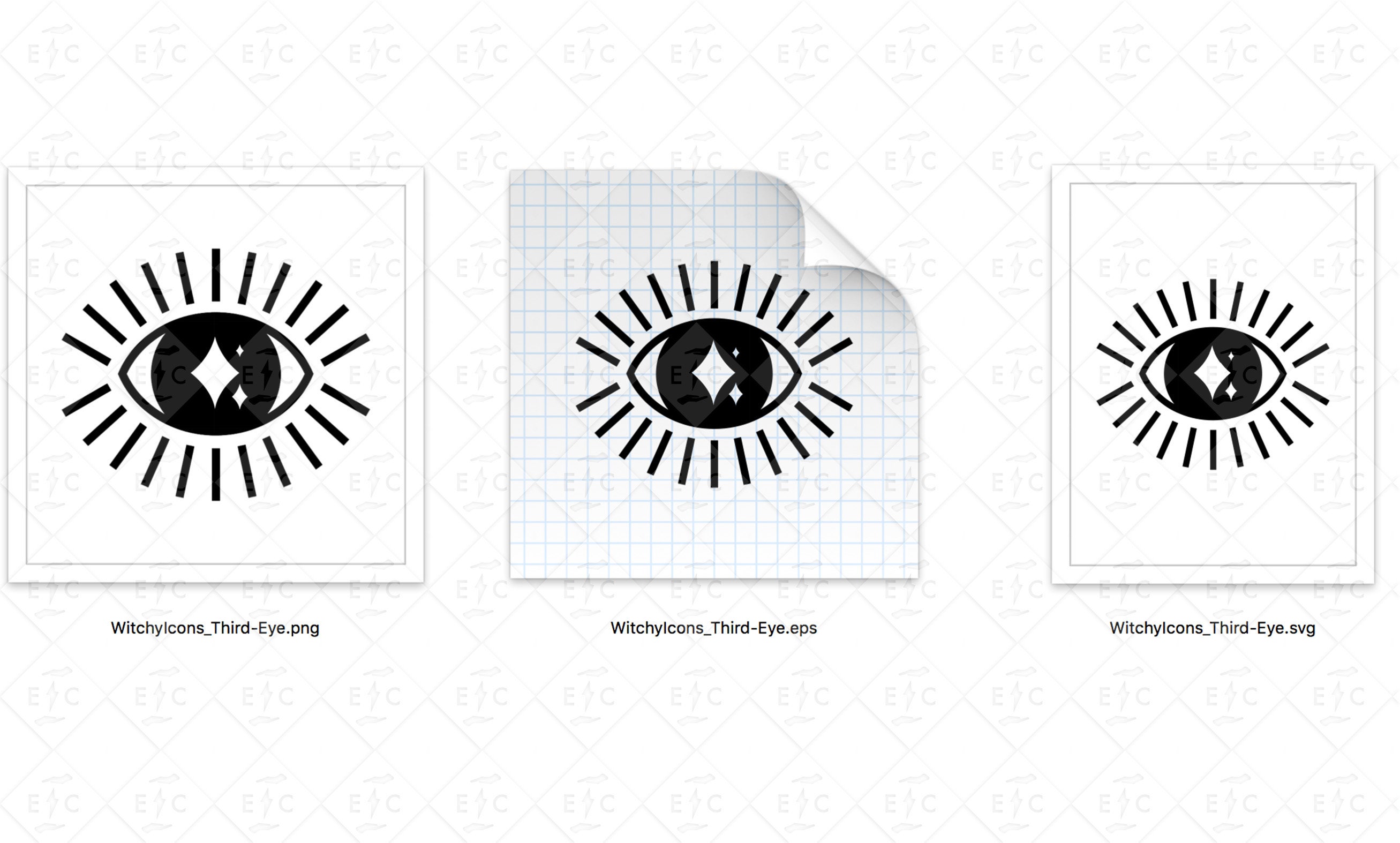 Third Eye SVG, Evil Eye Cut File, Magical Vector, Graphic Eye PNG ...