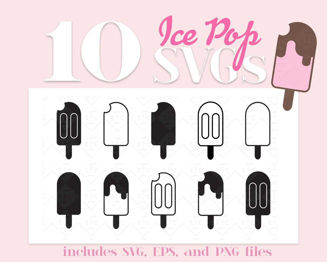 Ice Pop Cut Files, Popsicle Svgs, Summer Clip Art, Ice Cream Icon ...