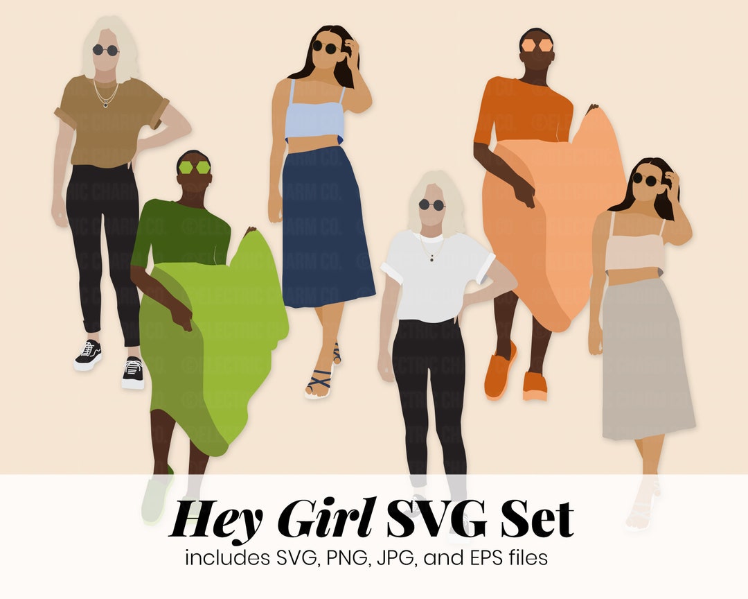 6 Fashion Women Svgs Woman SVG for Shirts Fashion Vector - Etsy