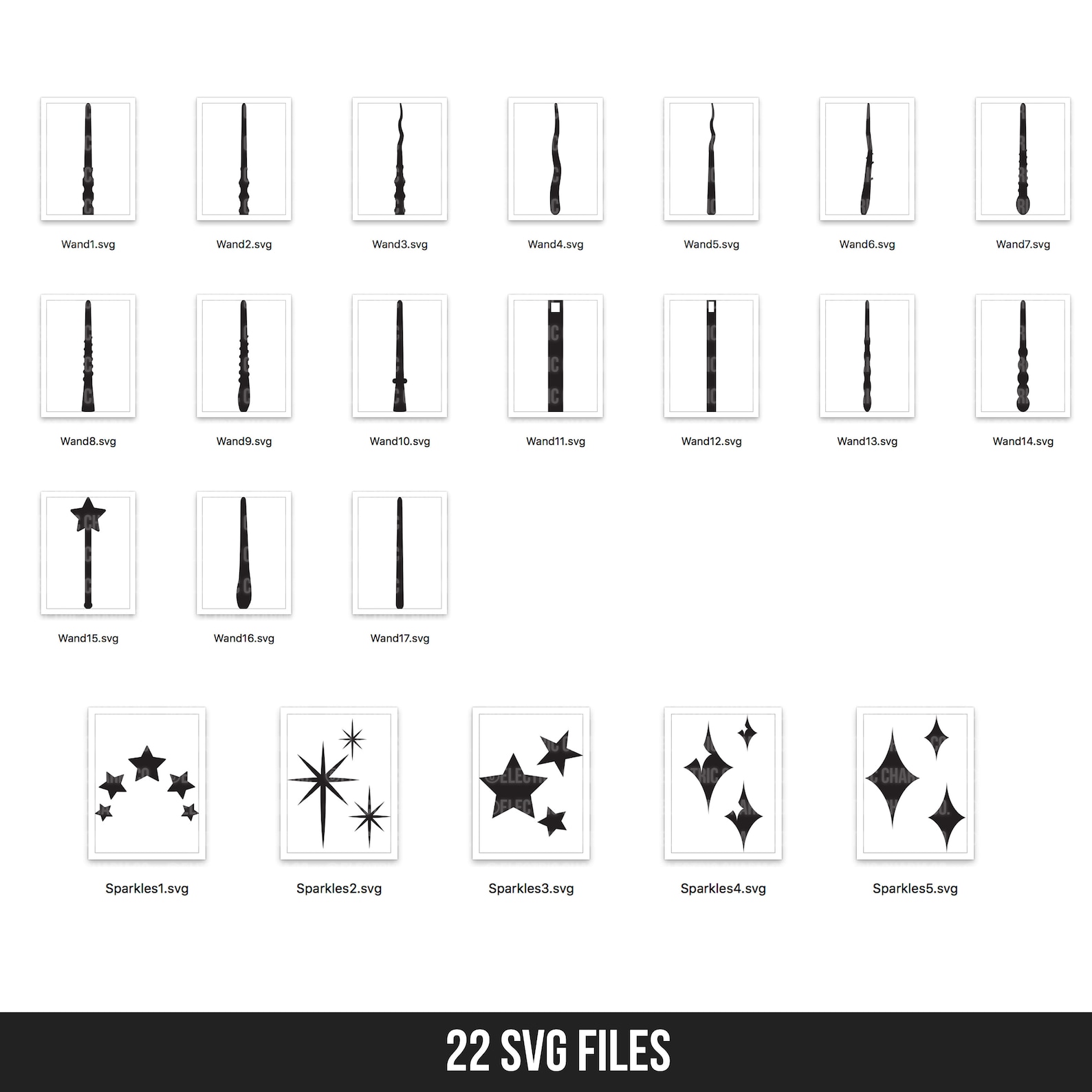 Magic Wand SVG Icon Set | 22 Icons | Magical Vector Set | Magic Wand ...