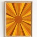 Boho Sun Print Retro 70s Print Bursting Sun Wall Art - Etsy