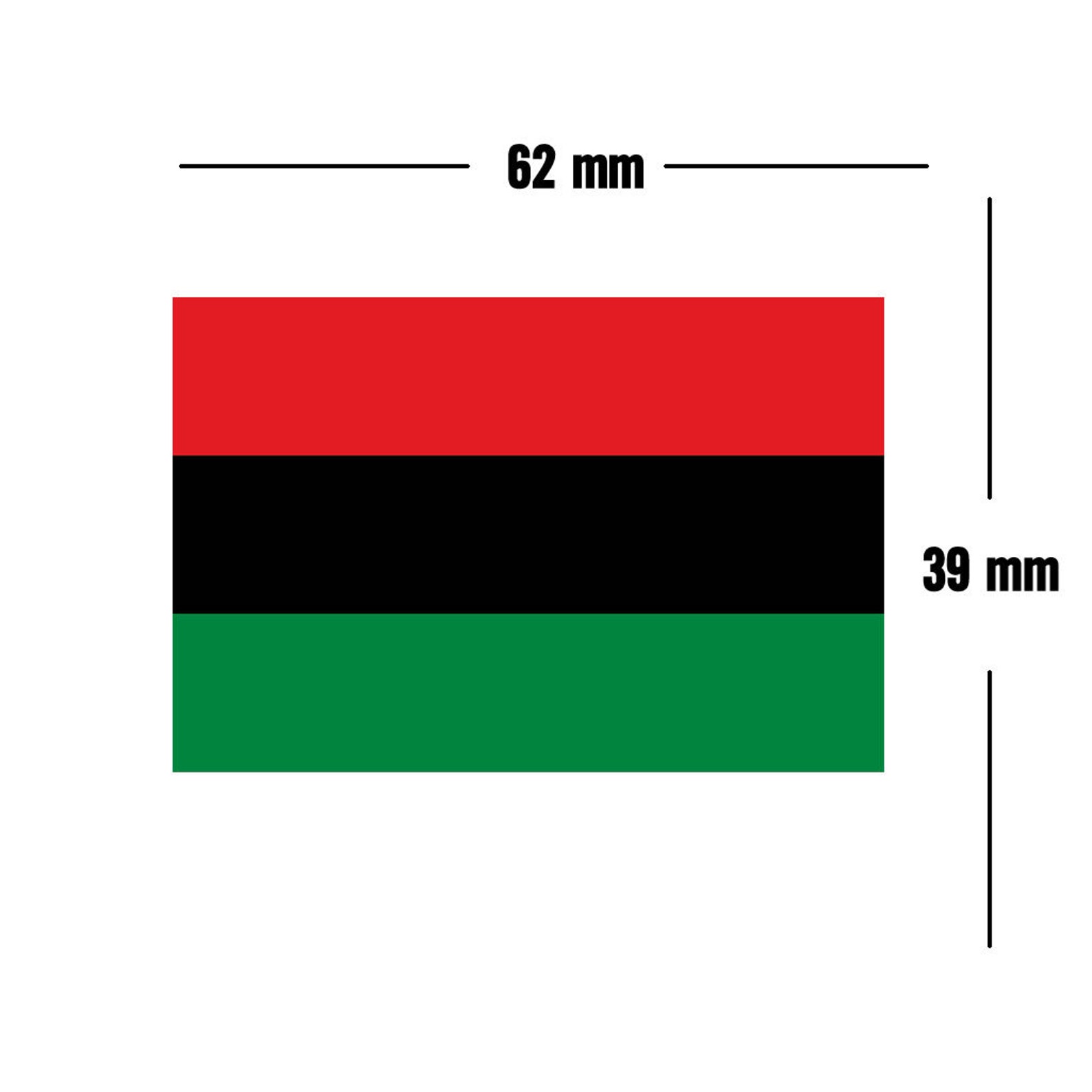 2 X Pan-african Flag Iron on Screen Print Transfers Pan African UNIA ...