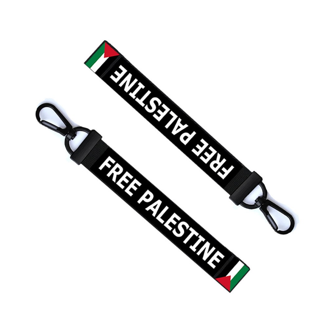 FREE PALESTINE Key Chain Key Ring Luggage Tag Zipper Pull Bag Ring ...