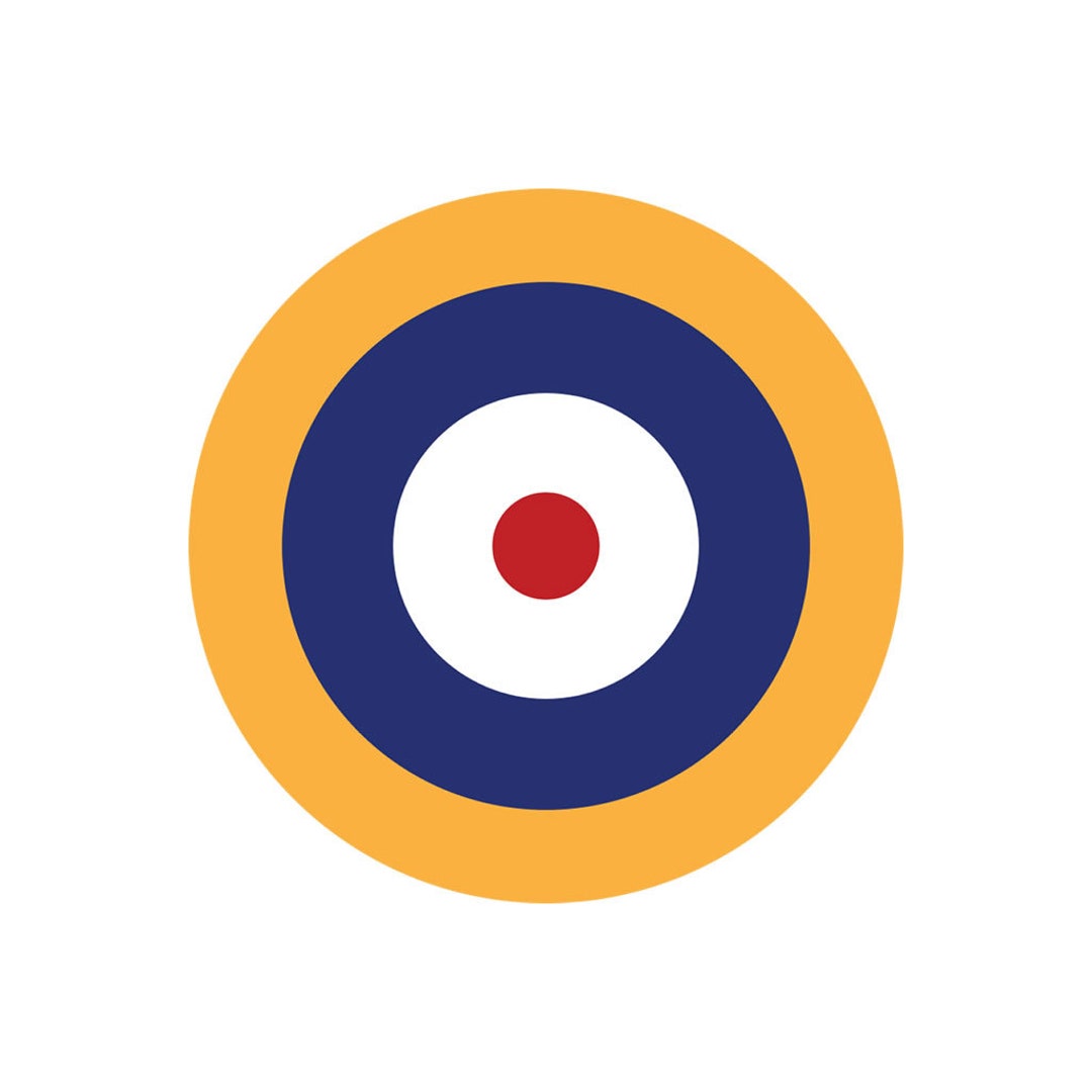 2 X Royal Air Force Roundels IRON ON Screen Print Transfer for Fabrics ...