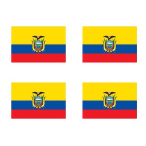 4 X Ecuador Flag IRON on Screen Print Transfer Patch Applique Motif - Etsy