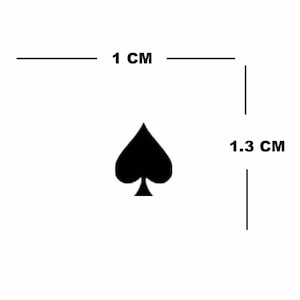 Set of 10 X Spades TEMPORARY TATTOO Waterproof Ace of Spades - Etsy