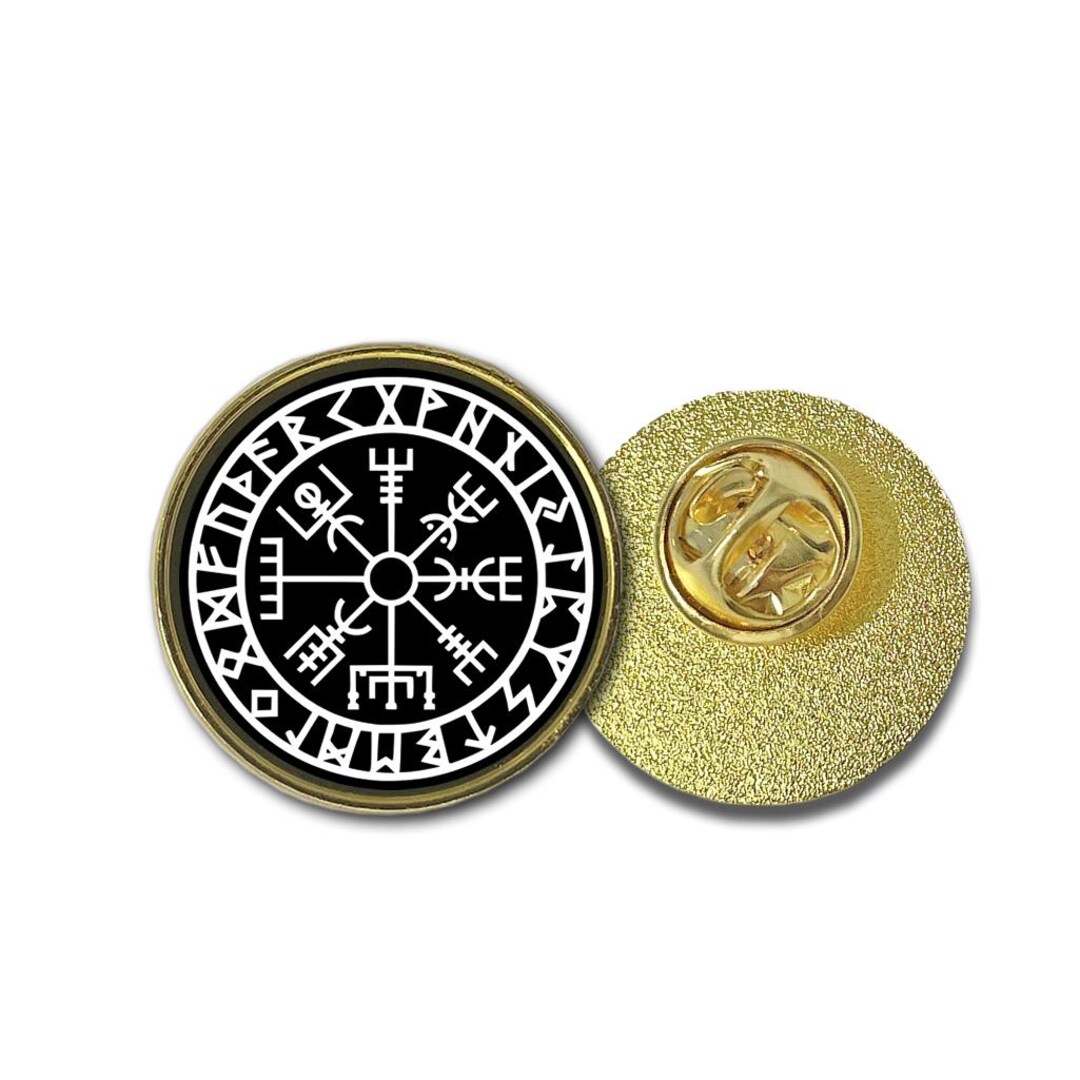 Viking Icelandic COMPAS Badge Metal Pins Norway Vegvisir Emblem Pin ...