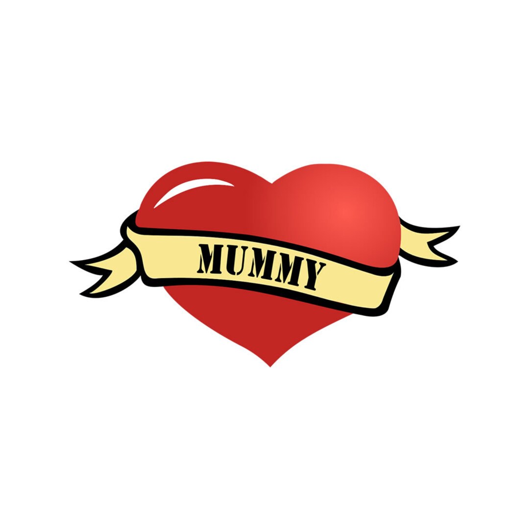 Mummy Heart TEMPORARY TATTOO Lasts a Week Mother's Day Mum Mom Mommy - Etsy