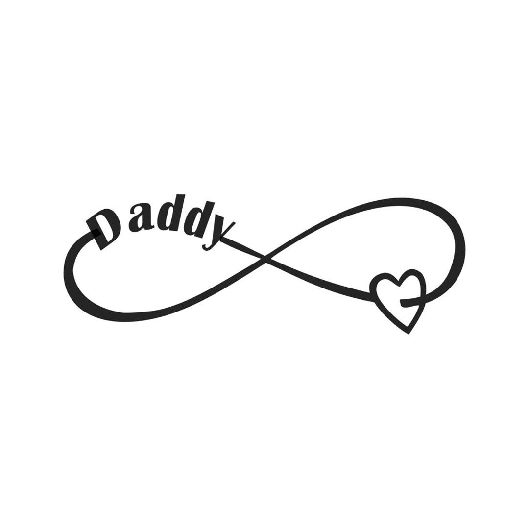 Daddy Small Heart Temporary Tattoo Eternal Love Dad Father's Day - Etsy