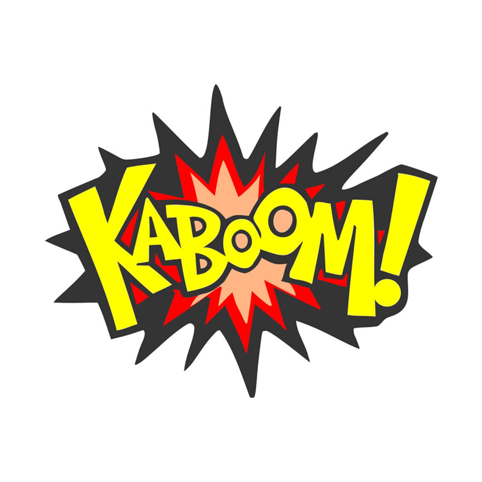 Set of 2 Kaboom Iron on Screen Print Transfers for Fabrics Machine ...