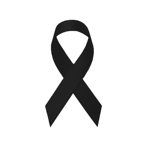 Black Ribbon Iron on DIY Screen Print Transfer Patch for | Etsy