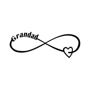Forever Love Grandad Small Heart Temporary Tattoo Eternal Love Grand ...