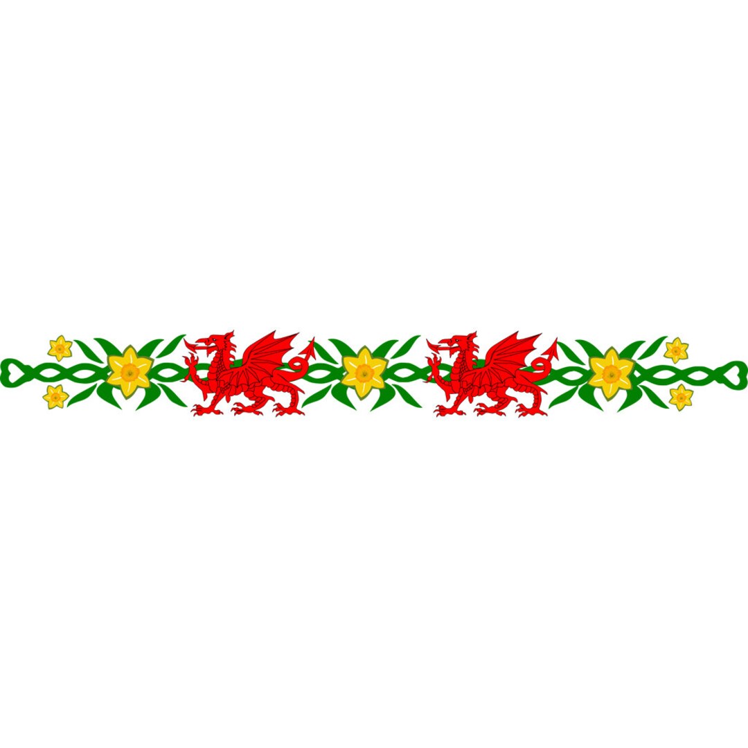 Welsh Dragon Daffodil Armband Temporary Tattoo Waterproof Lasts 1 Week ...