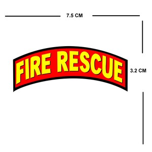 Set of 2 Fire Rescue Iron on Screen Print Transfers for Fabrics Machine ...