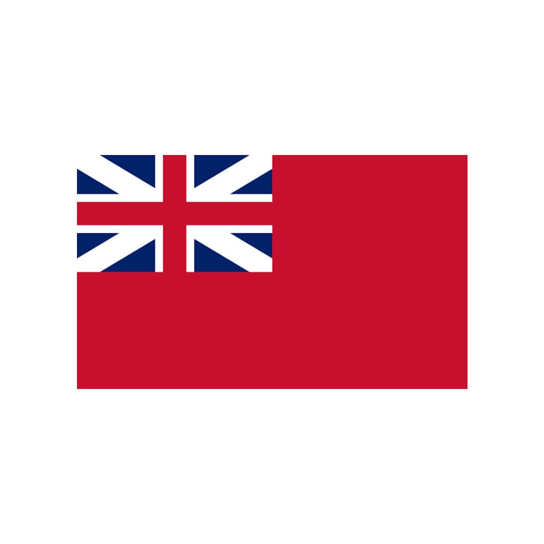 Set of 2 X Red Ensign of Great Britain Flag Iron on Screen Print ...