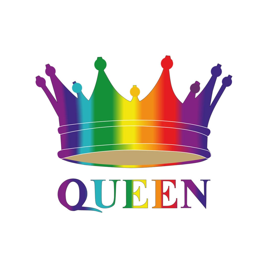 QUEEN Rainbow Crown TEMPORARY TATTOO Lasts a Week Lgbtq Royal Crown Matriarch - Etsy