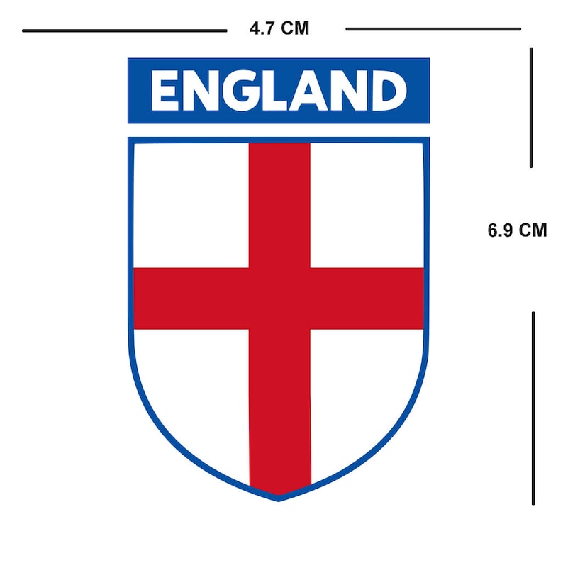 2 X England Team Crest Iron on Screen Print Transfers for Fabrics ...