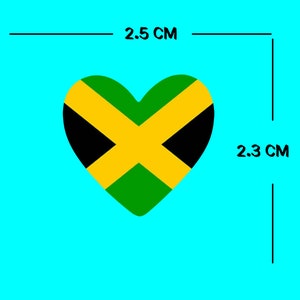 Set of 4 X Jamaica Flag HEART Iron on Transfer for Fabric Jamaican Patch - Etsy