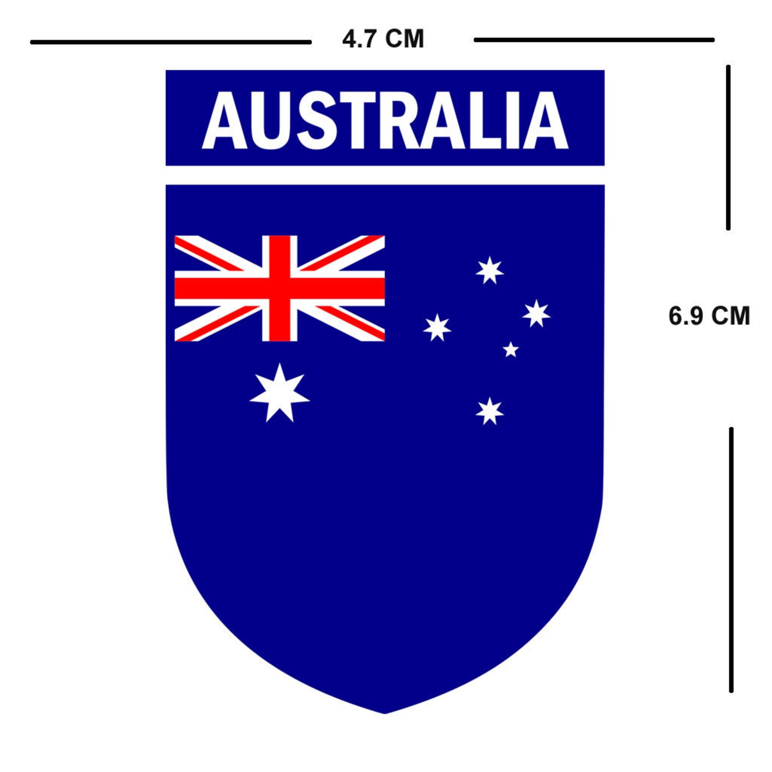 Set of 5 X Australia Team Crest Iron on Screen Print Transfers for ...