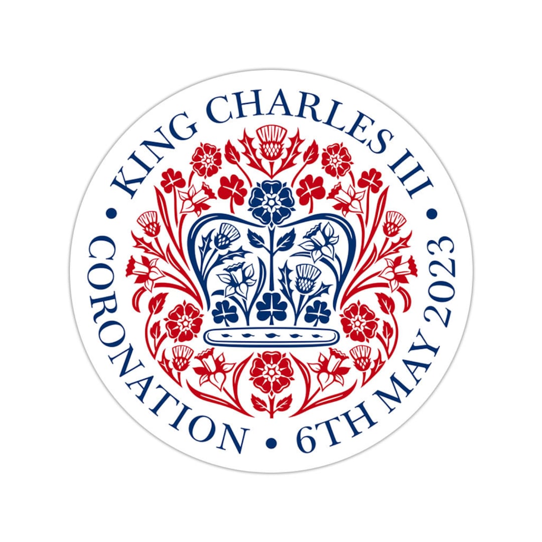 King Charles Coronation Emblem Iron on Transfers for Fabrics UK Royal ...