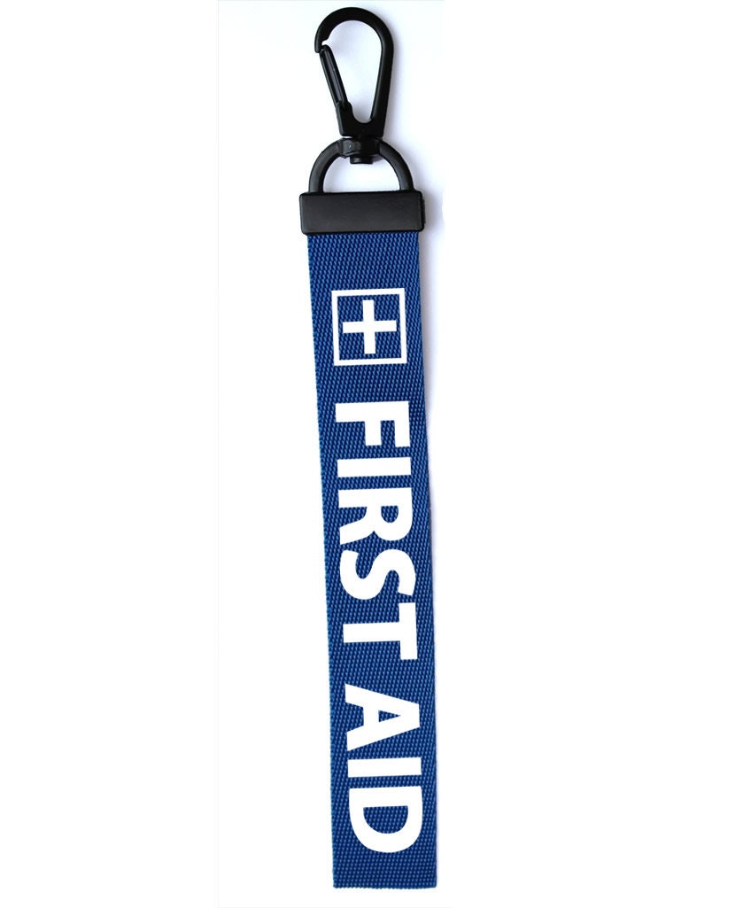 FIRST AID Key Chain Key Ring Luggage Personalised Name Text - Etsy UK