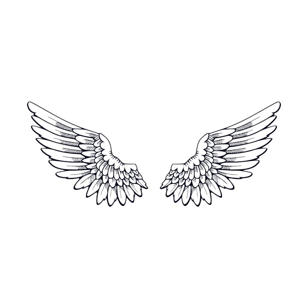 Set of 2 X Bird Wings Temporary Tattoo Neck Face Feather Body Art - Etsy