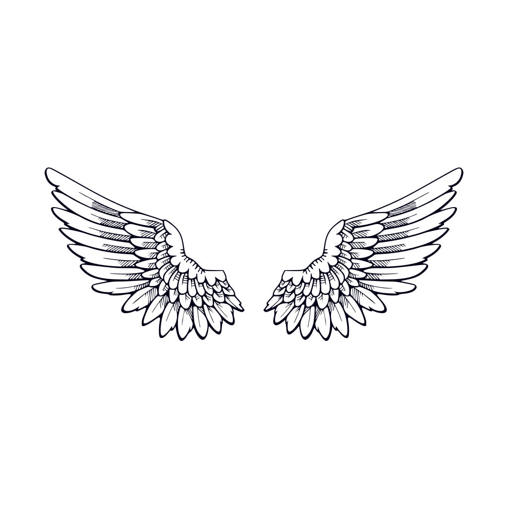 Set of 2 X Bird Wings Temporary Tattoo Neck Face Feather Body Art - Etsy