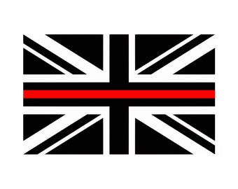 Thin Red Line Flag Patch | Etsy