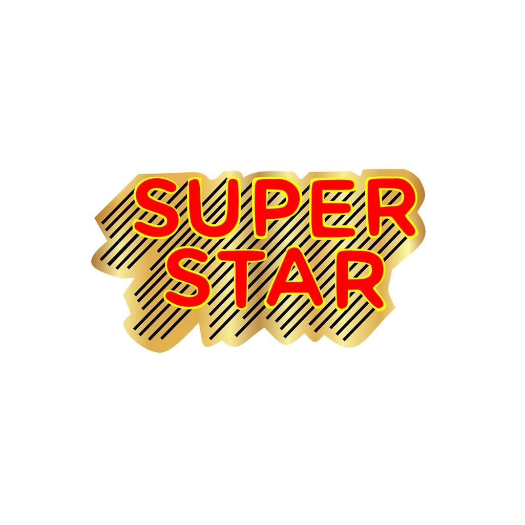 Set of 2 Super Star DIY Iron on Screen Print Patch for Fabric | Etsy