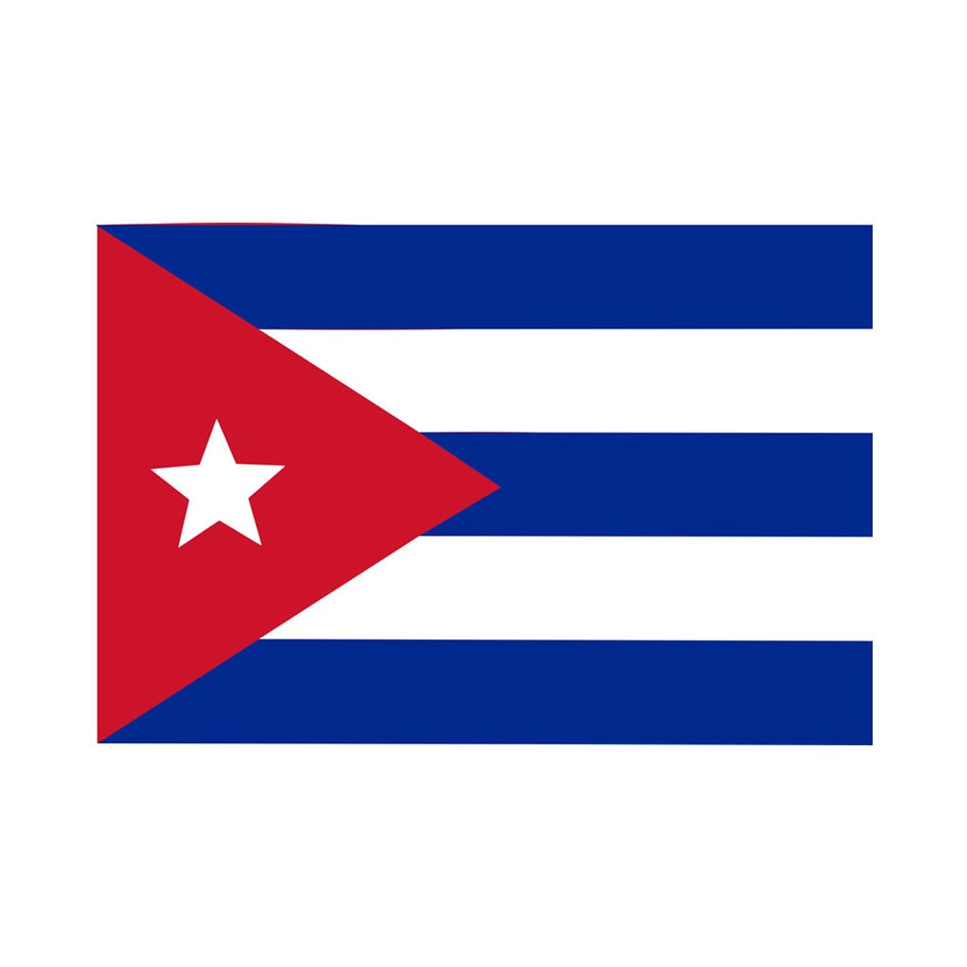 Set of 2 Cuba Flag Iron on Screen Print Transfers for Fabrics Machine ...