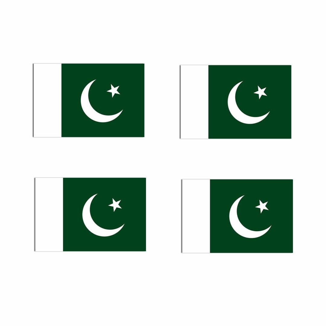 Set of 4 X Pakistan Flag Iron on Screen Print Transfers for Fabrics ...