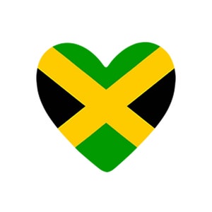 Jamaica Flag Heart Iron on Transfer for Fabric Jamaican Team Support - Etsy