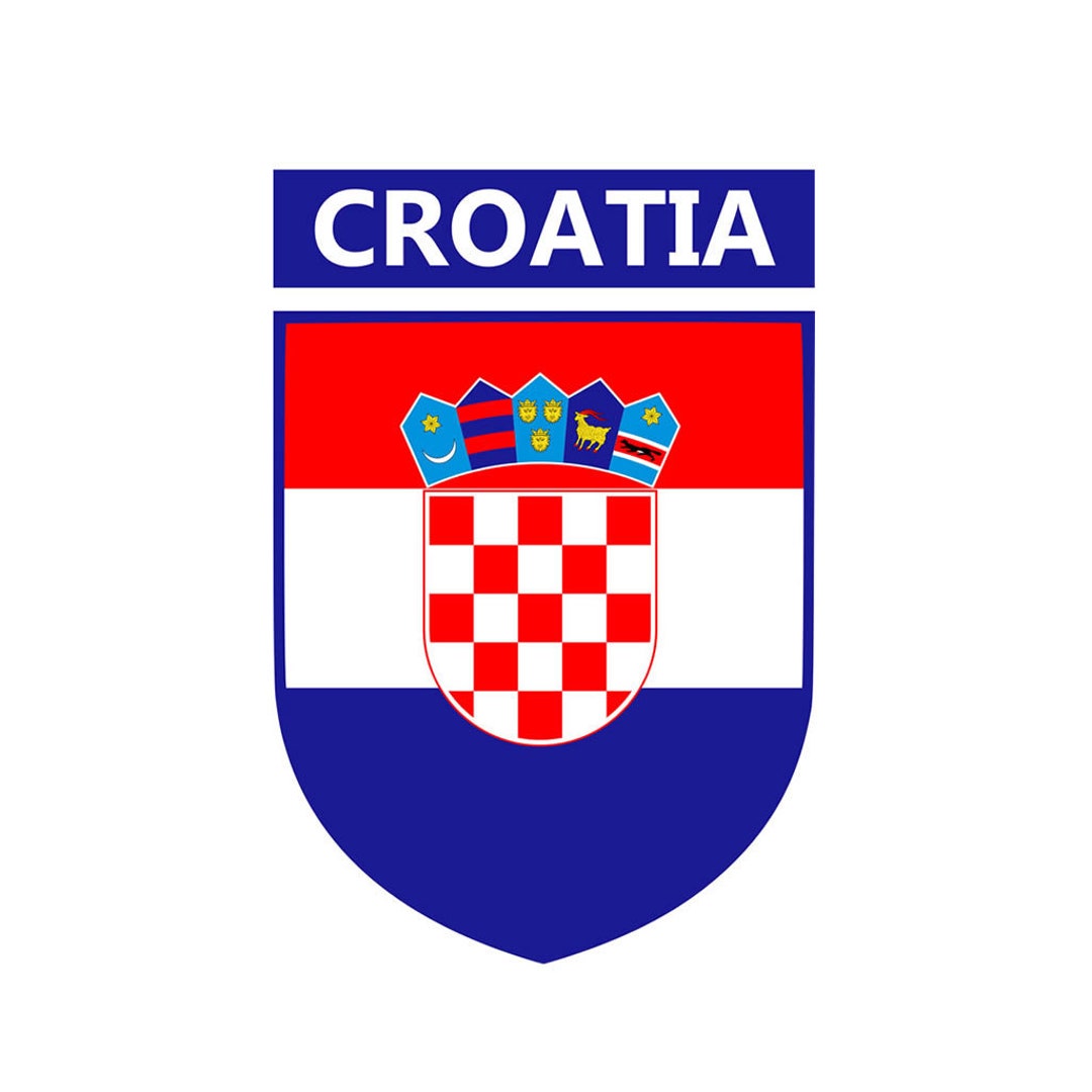 Croatia Team Crest Iron on Screen Print Transfers for Fabrics Machine ...