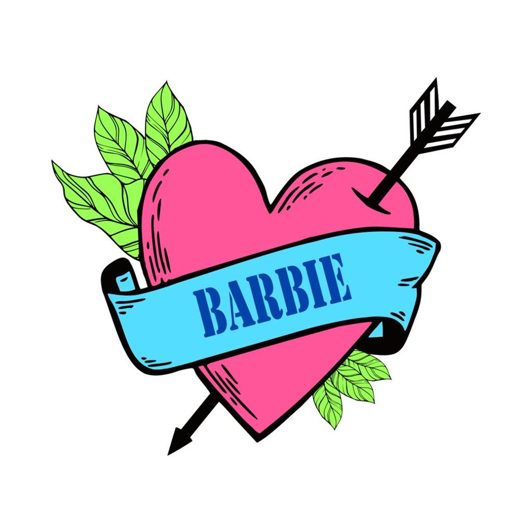 Barbie HEART Arrow Temporary Tattoo Long Lasting Love Valentines Day - Etsy