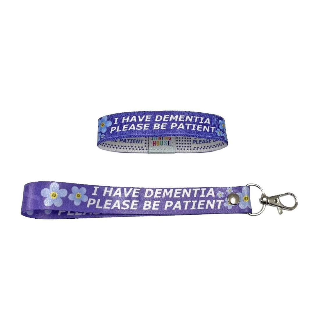 Set of DEMENTIA Awareness Elastic Wrist Band Wristband / Key Tag I Have ...