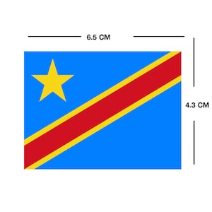 Set of 2 X Democratic Republic of the Congo Flag Iron on Screen Print ...