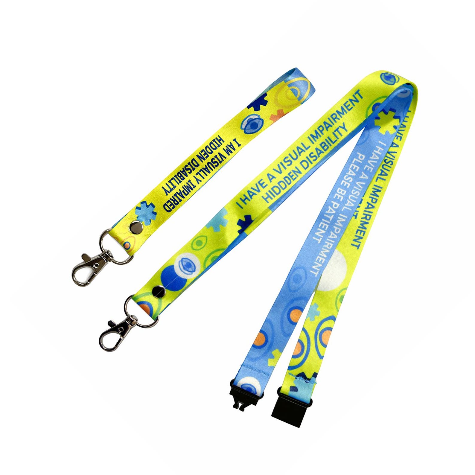 I Have a Visual Impairment Lanyard Key Tag Set Neck Strap Safety ...