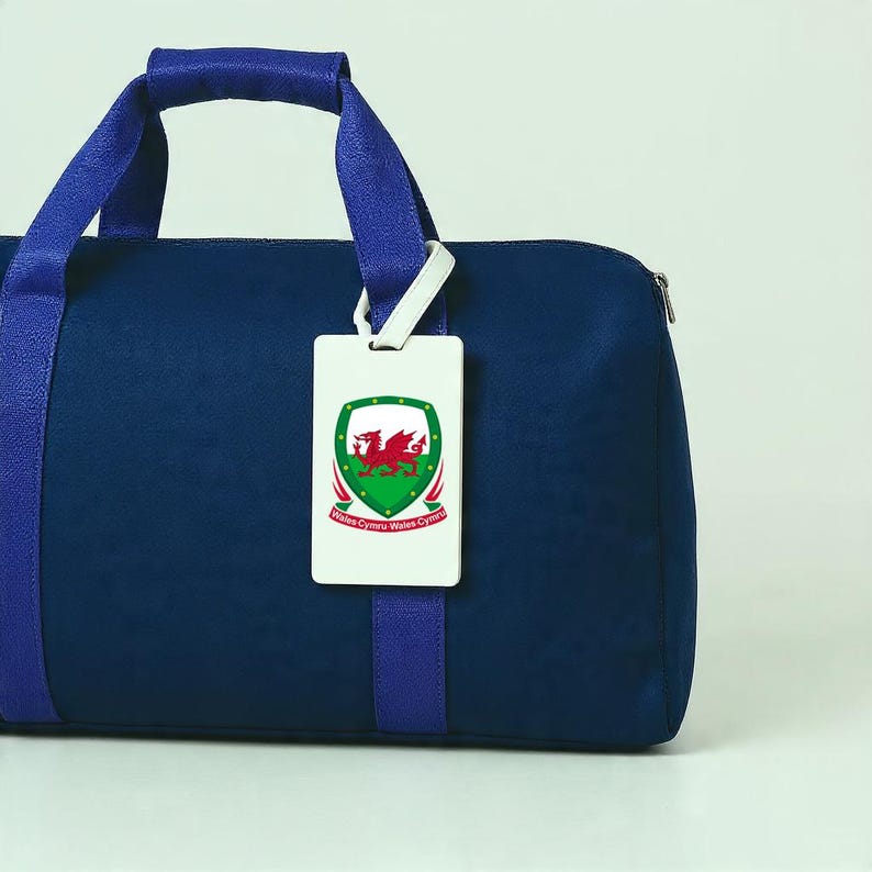 Wales Crest Suitcase Tag, Welsh Flag Luggage Tag, Travel ID Bag Red ...