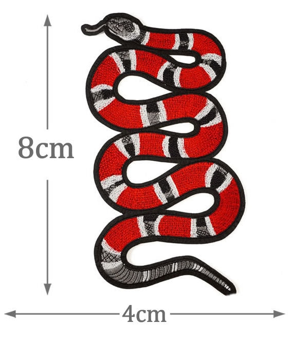 Coral Snake Iron / Sew on Embroidered Patch Badge Embroidery | Etsy