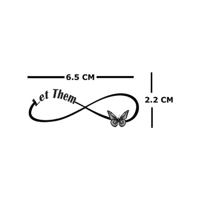 Let Them Temporary Tattoo Lasts a Week Wrist Ankle Arm Body Art Stoic ...