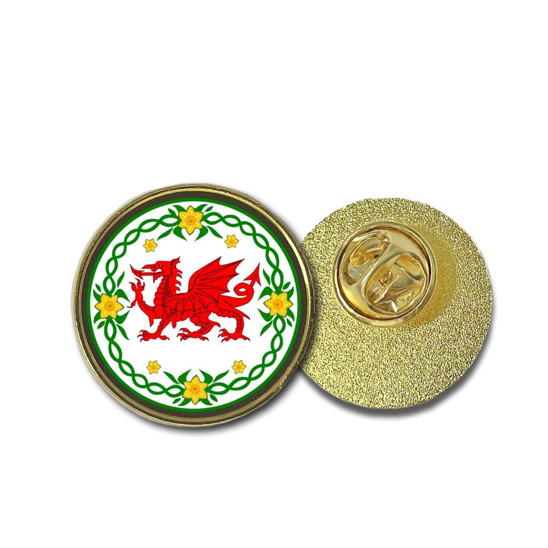 Wales Dragon Badge Metal Pins Welsh Daffodil Symbol Pin Gift - Etsy