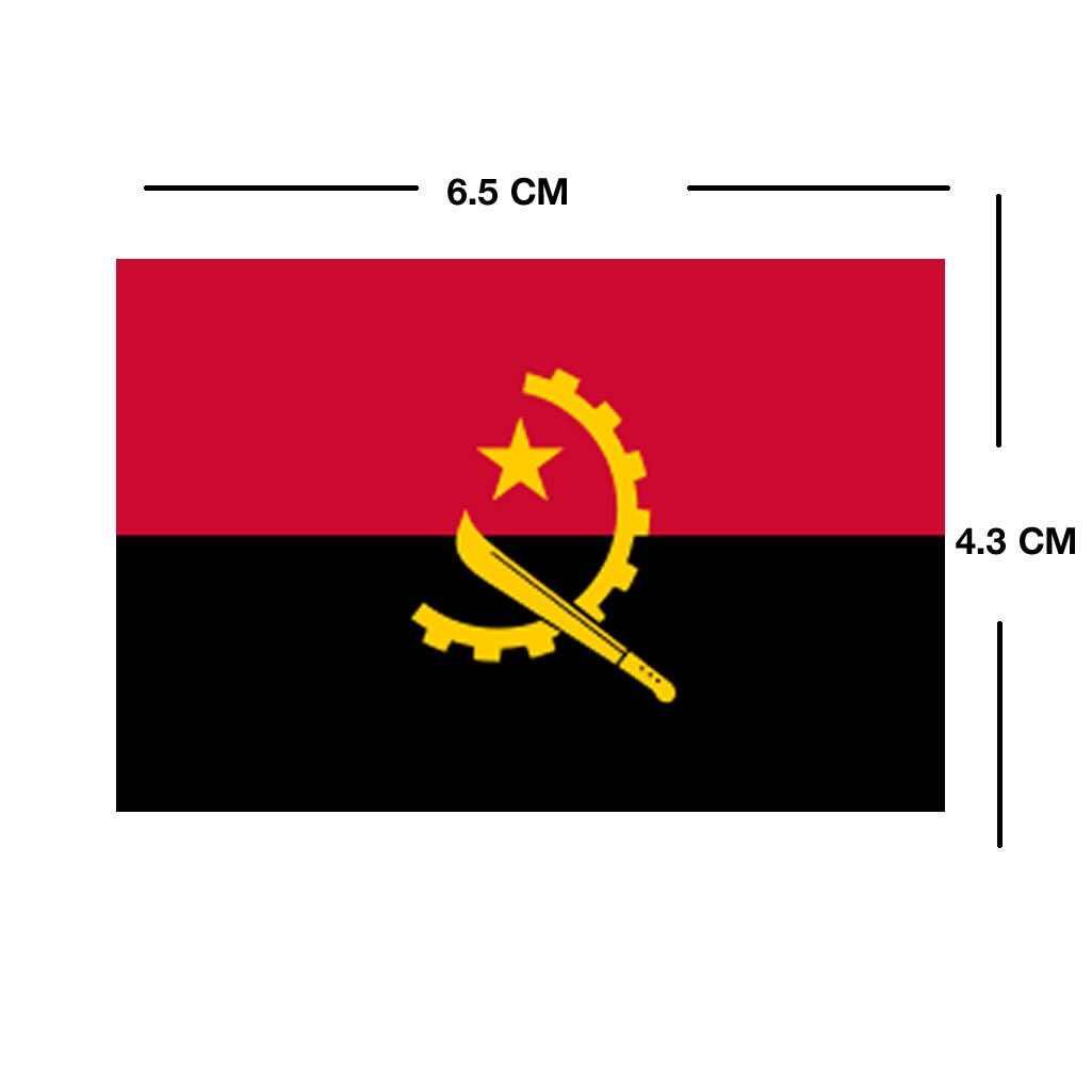 Set of 2 X Angola Flag Iron on Screen Print for Fabric Machine Washable ...