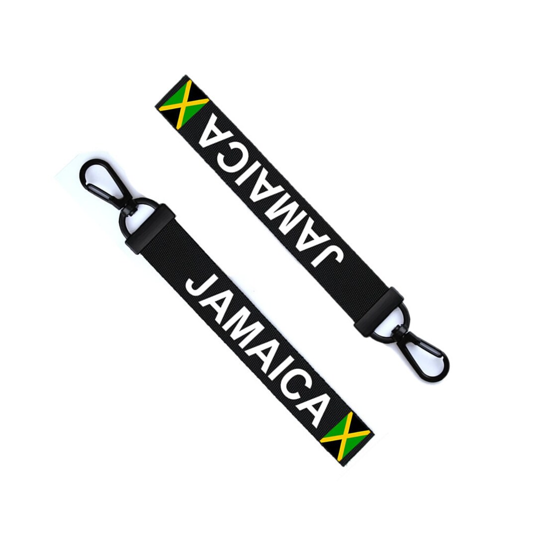 Jamaica Key Chain Keyring Luggage Tag Zipper Pull Bag Jamaican Key Ring ...