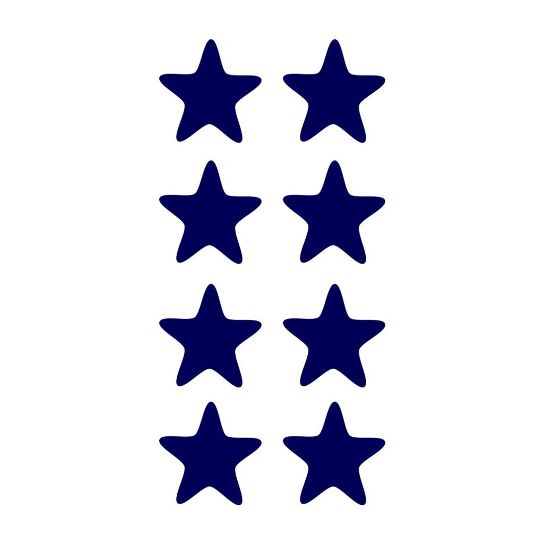 8 X Stars Semi Permanent Tattoo Waterproof Lasts 1 - 2 Weeks Star - Etsy